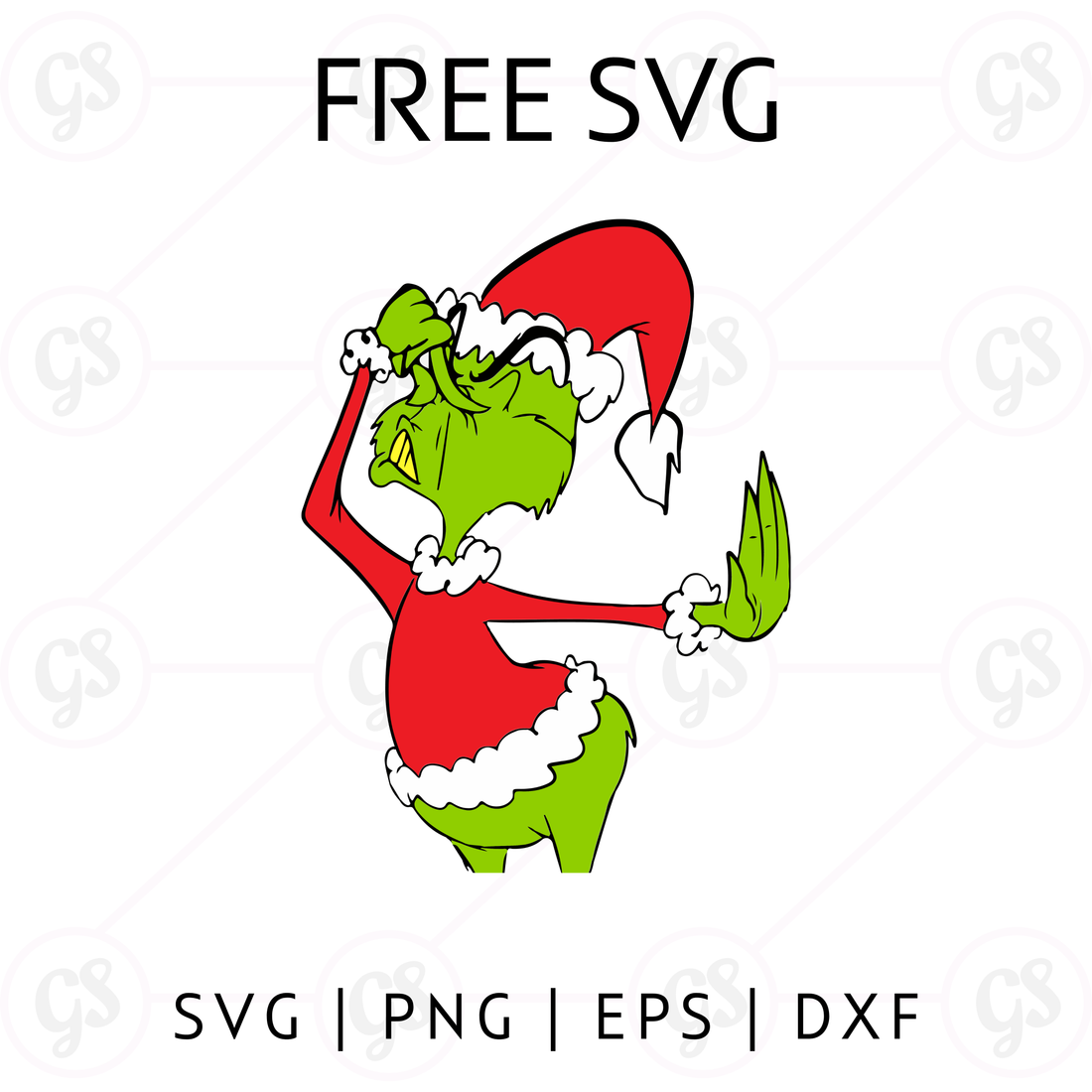 Grinch SVG Free | Grinch Dancing Christmas Pose for Cricut & Silhouett ...