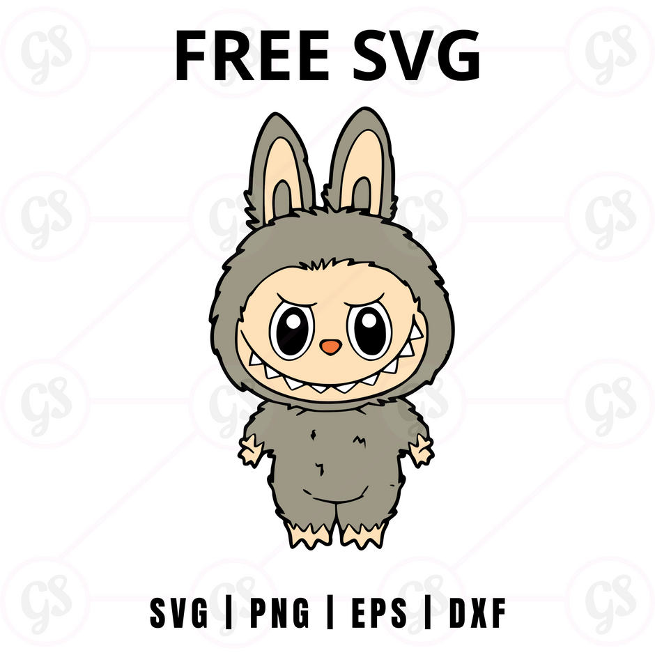 Labubu SVG Free | Cute Cartoon Cut Files for Cricut, Silhouette ...