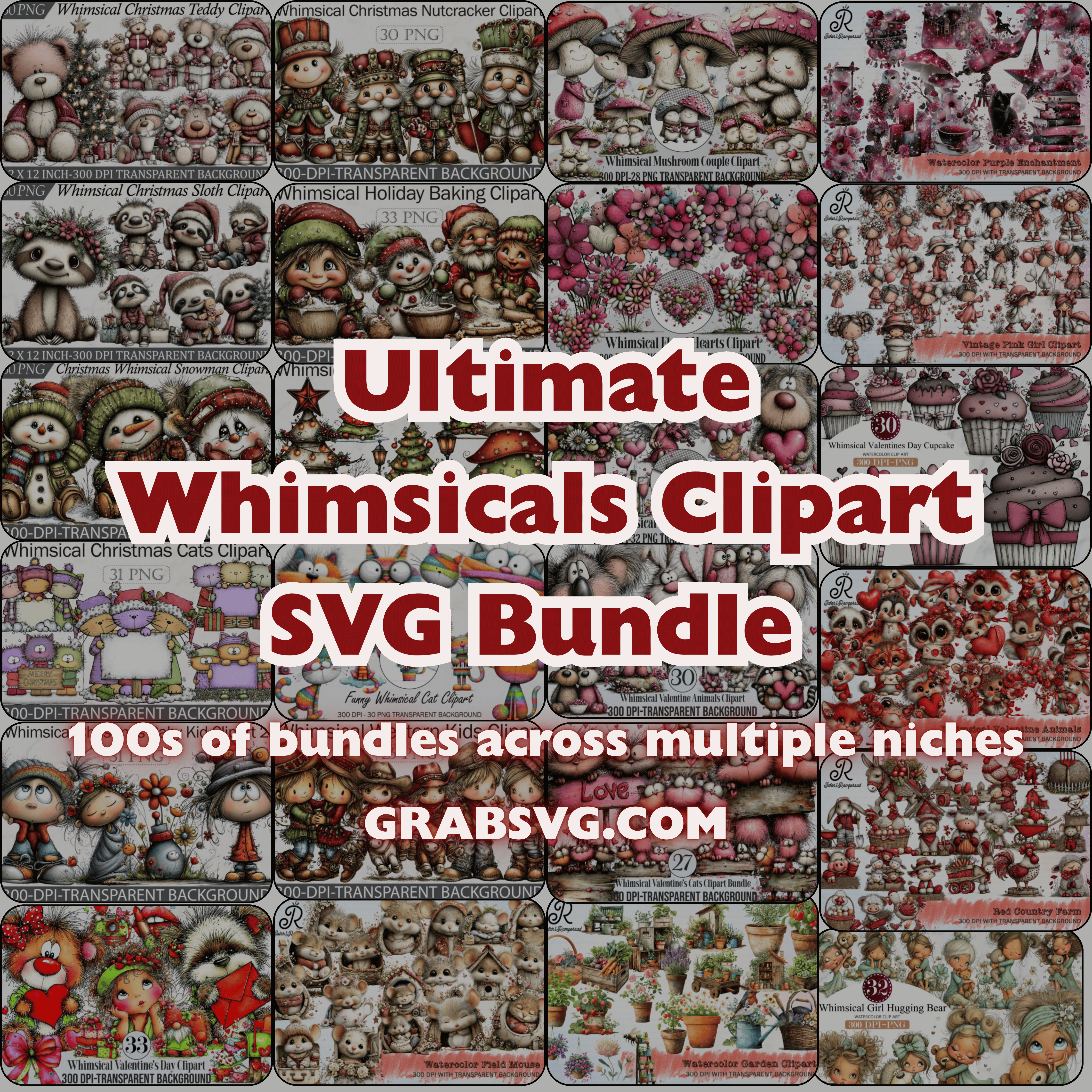 Ultimate Whimsicals Clipart SVG Bundle | Cute, Quirky & Seasonal Desig ...