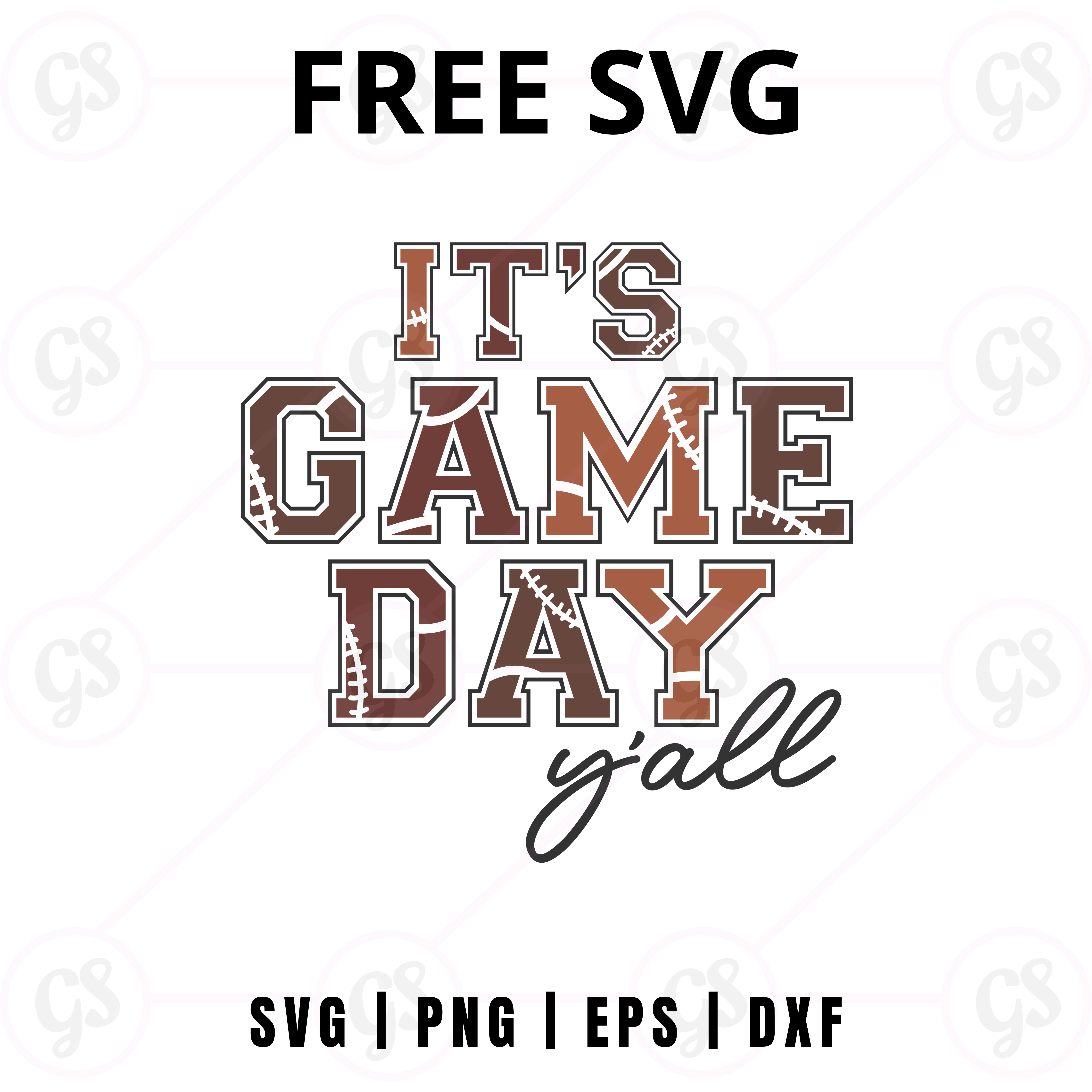 It’s Game Day Y’all SVG Free | Southern Football Spirit Cut File for C ...